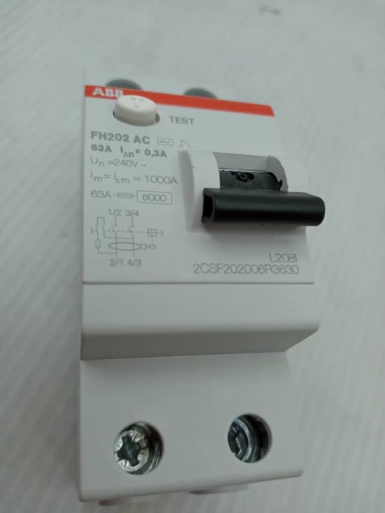 ABB 63A / 2P 100mA, 300mA, 30mA ELCB / RCCB | Lazada