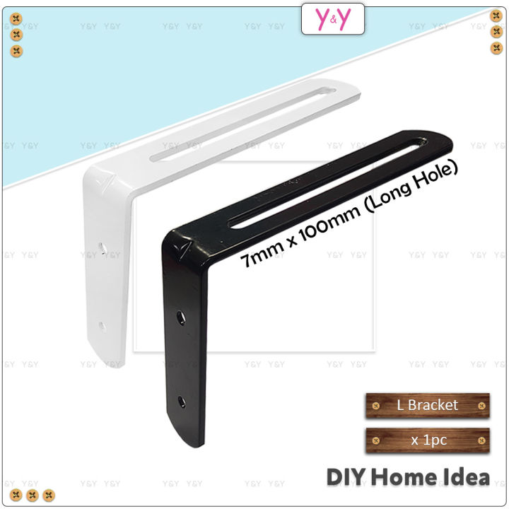 Y&Y Eco Universal Long Hole Adjustable Wall Shelve L Bracket / L Brace ...