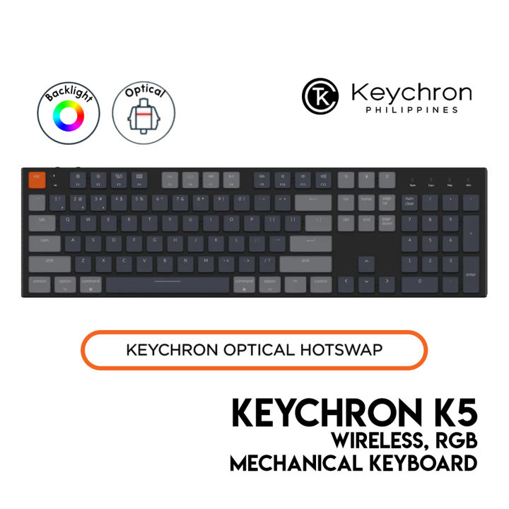 Keychron K5 Wireless Mechanical, full/104keys, Wired/Bluetooth, RGB LED ...