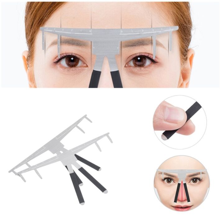 1pcs Microblading Eyebrow Tattoo Stencil Ruler Three-point Positioning ...