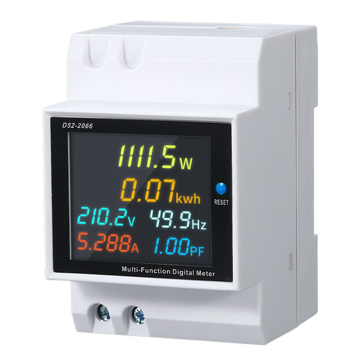 【Original+24hours delivery】6IN1 Din rail AC monitor 110V 220V 100A ...