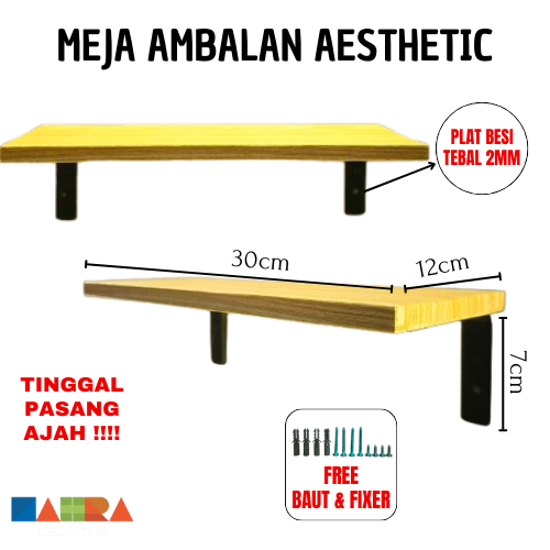 Rak Ambalan Tempel Dinding Tembok Aesthetic Serbaguna Kamar Mandi Dapur ...