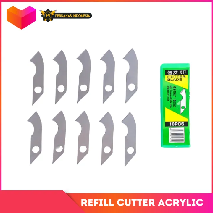 PROMO Refill Mata Pen Cutter Akrilik SET 10 Pcs Isi Ulang Mata Pisau ...