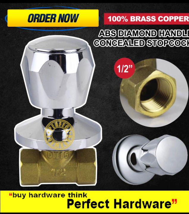 HEAVY DUTY 1/2'' FLANGE STOPCOCK /CONCEALED FLANGE STOPCOCK / 15MM | Lazada