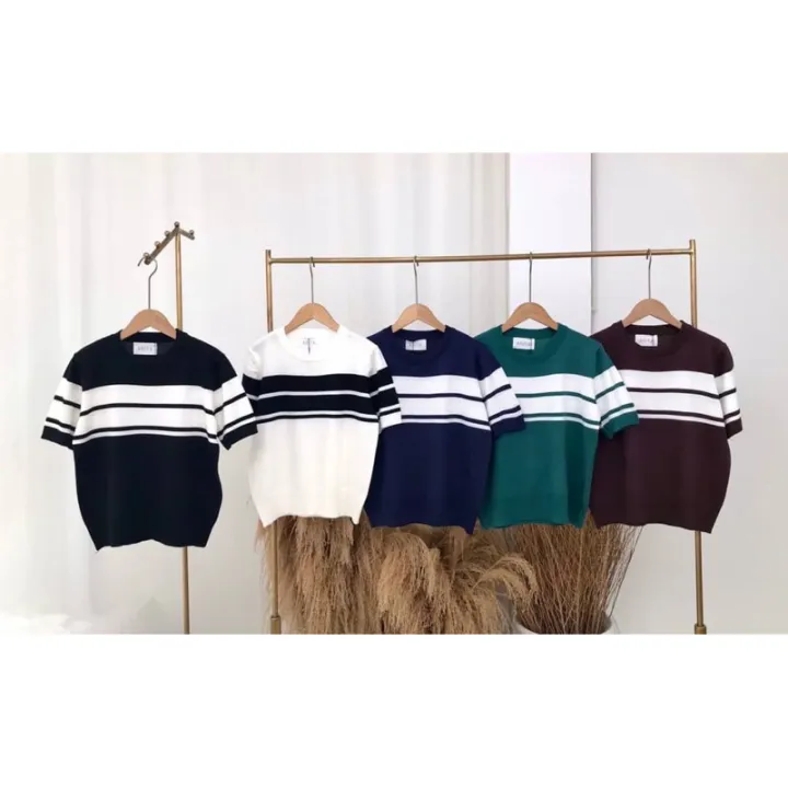 พร้อมส่ง🤍 ไหมพรมทอลายริ้ว โทนสีคลาสสิค New | Lazada.co.th