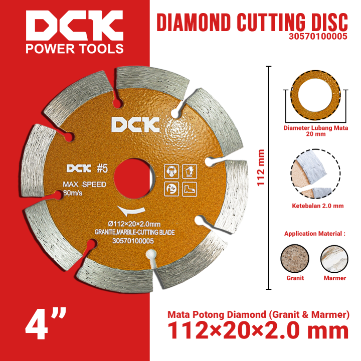 DCK Diamond Wheel 4 Inch / Mata Potong Diamond Disc 4" for Granit ...