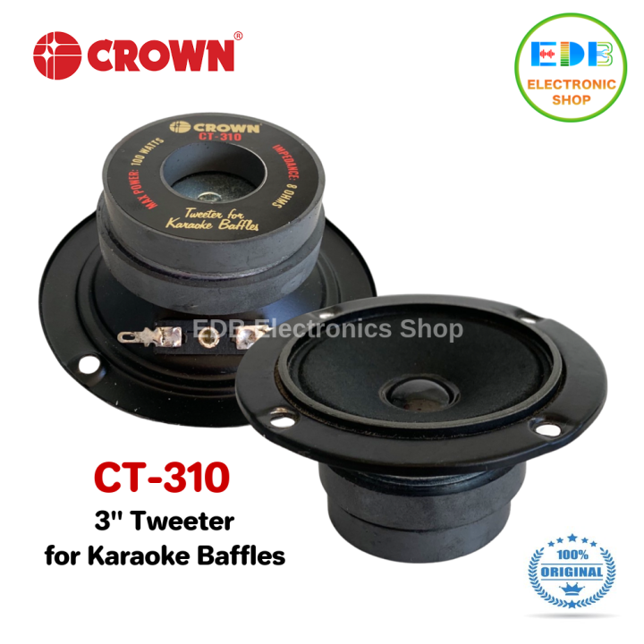 Crown CT-310 3inches Tweeter 100watts 8ohms for Karaoke Baffles Double ...