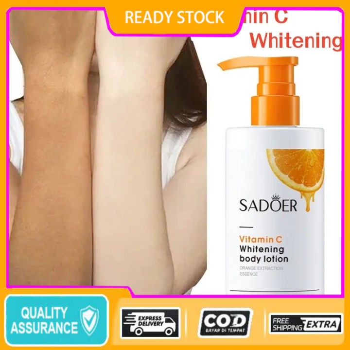 SADOER VC Whitening Body Lotion Milk Vitamin C Moisturizing Hydrating Skin Brightening Skin Tone ...