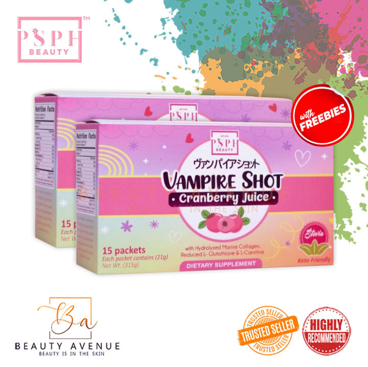 Vampire Shot Cranberry Juice PSPH Beauty 15 sachets (2pcs) | Lazada PH