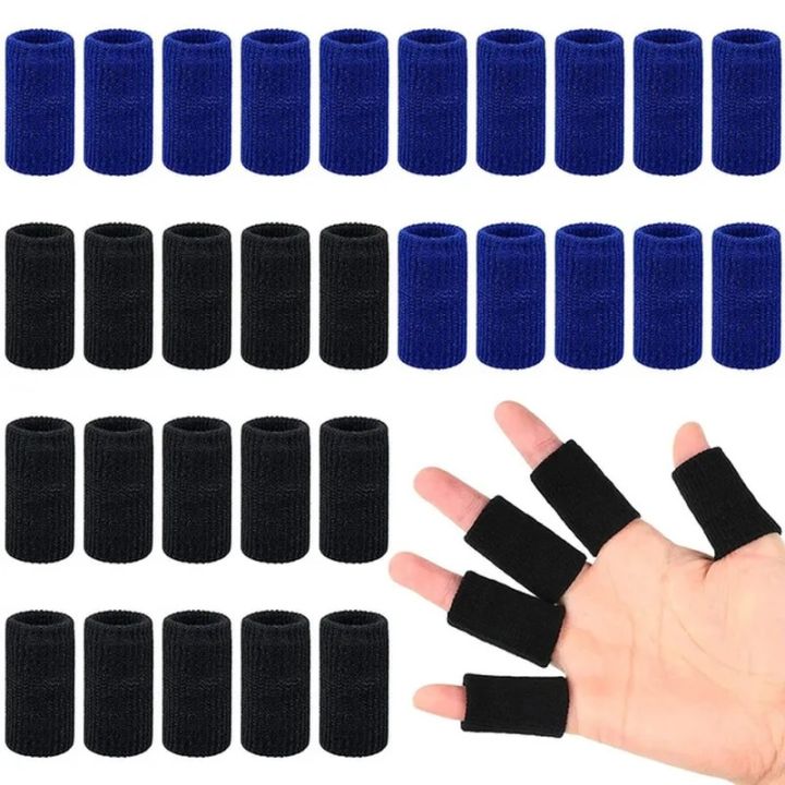 10Pcs Stretchy Finger Protector Sleeve Support Arthritis Sport Aid ...