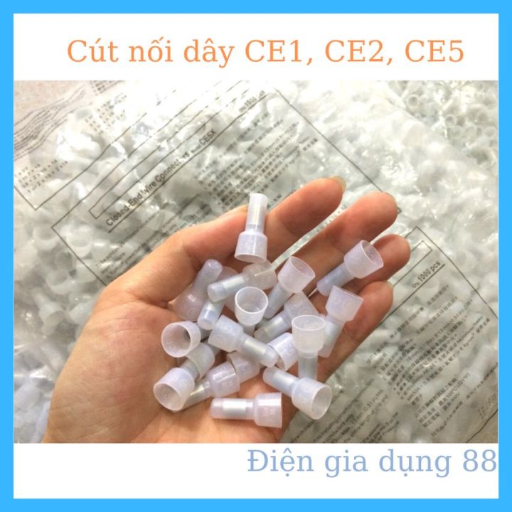 100 Cút Nối Dây điện Không Cần Nối Dây Ce đầu Cos Nón Mũ Chụp Ce1
