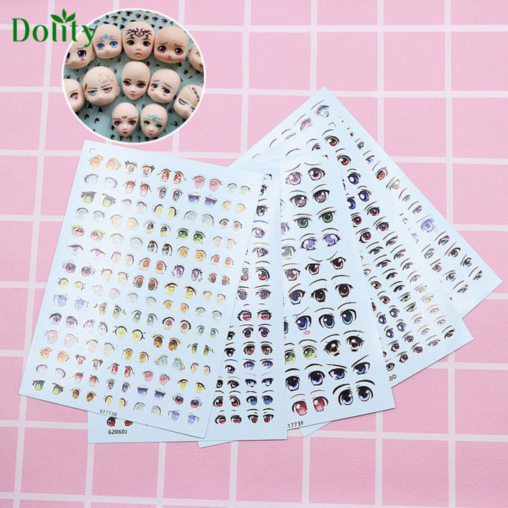 Dolity Doll Eye Water Stickers Assorted Cute Eyeball Paster Clay Water ...