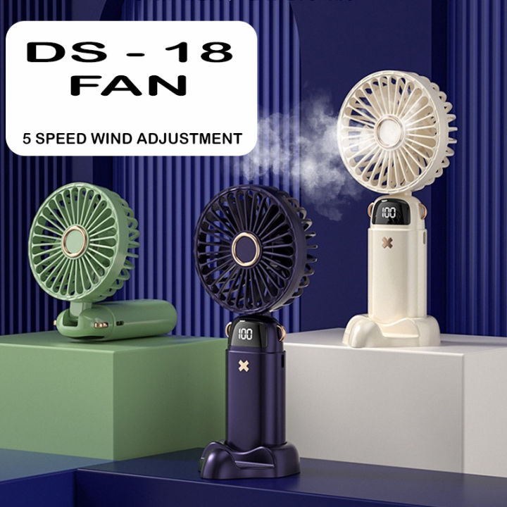 Hand - Held DS18 5 Speed Wind Adjustment Desk Fan with Aromatherapy ...