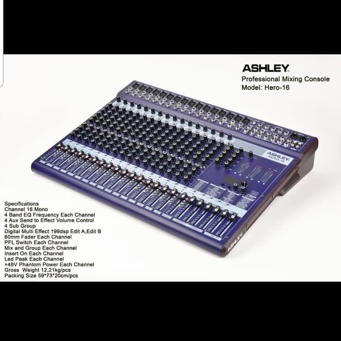 MIXER AUDIO ASHLEY HERO 16/HERO16 16CH ORIGINAL 16 CHANNEL | Lazada ...