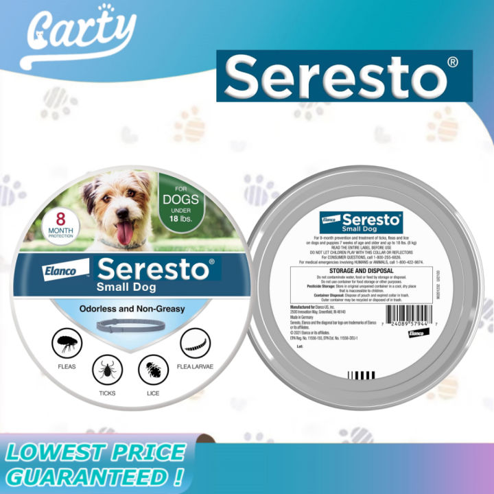 Seresto Small Dog Vet-Recommended Flea Tick Treatment Prevention Collar ...