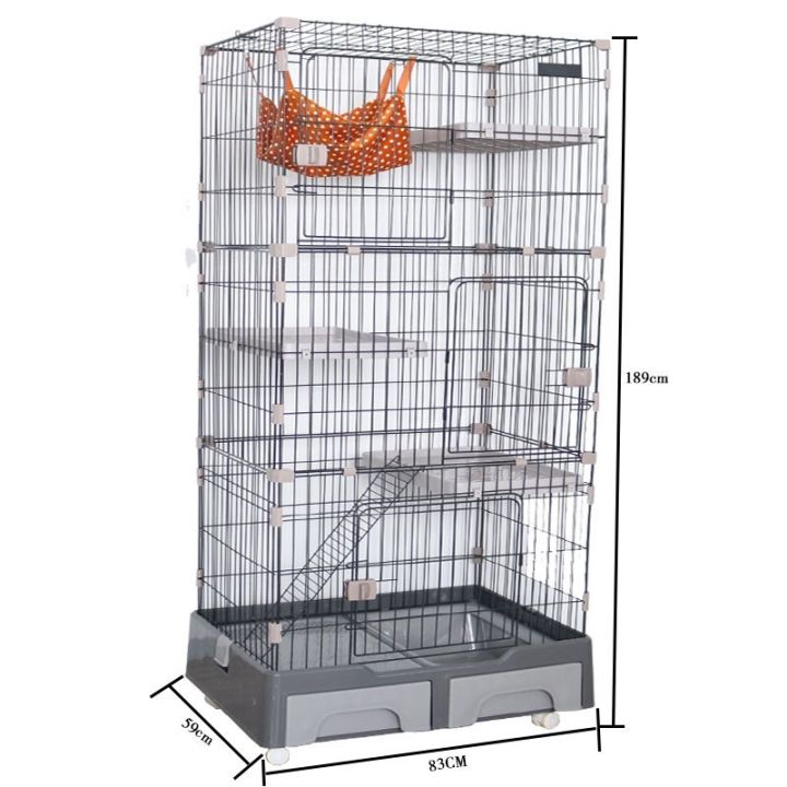 Cat Cage With Litter Box All in One HIGH 4 LAYER | Lazada PH