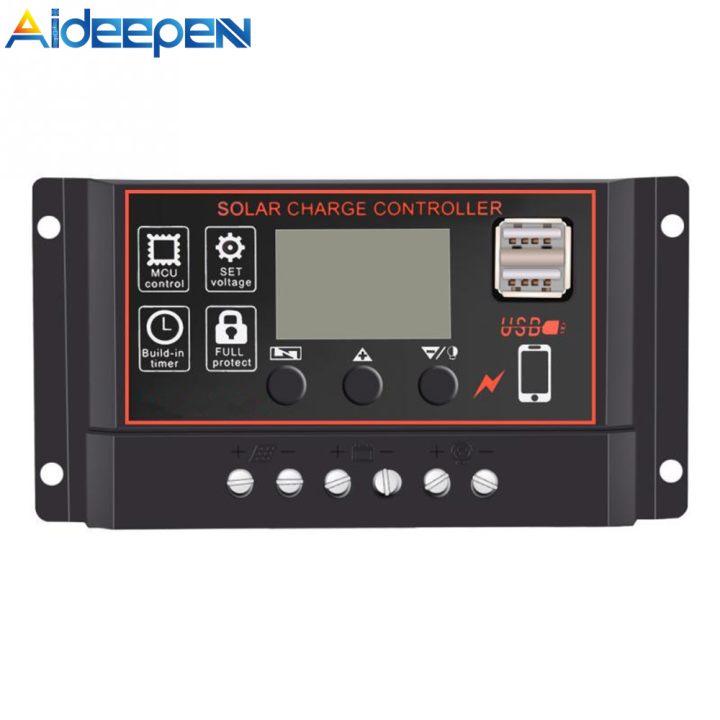 Aideepen 12V24V10A 20A 30A Simple Solar Controller Light Time Control ...