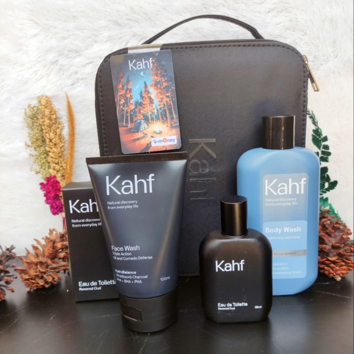 Paket Kahf Pria /Paket Pouch/Tas/E-Money/Paket Hitam Kulit Berkomedo ...