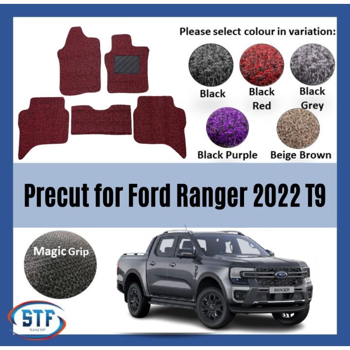 Ford Ranger 2022 T9 PRECUT PVC CARPET Coilmat Karpet 18MM+- Magic Grip ...