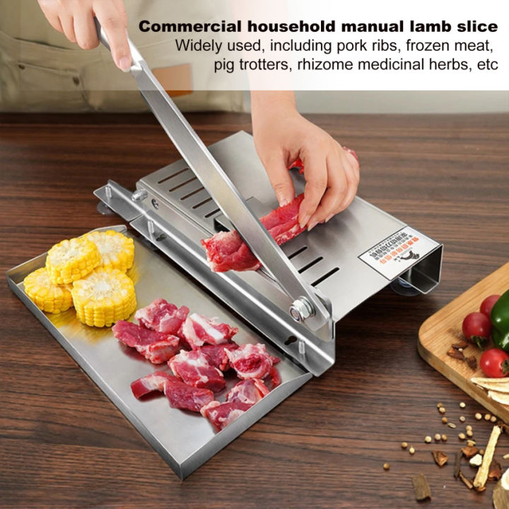 Commercial Household Manual Lamb Slicer Bone Cutting Machine Beef Herb ...