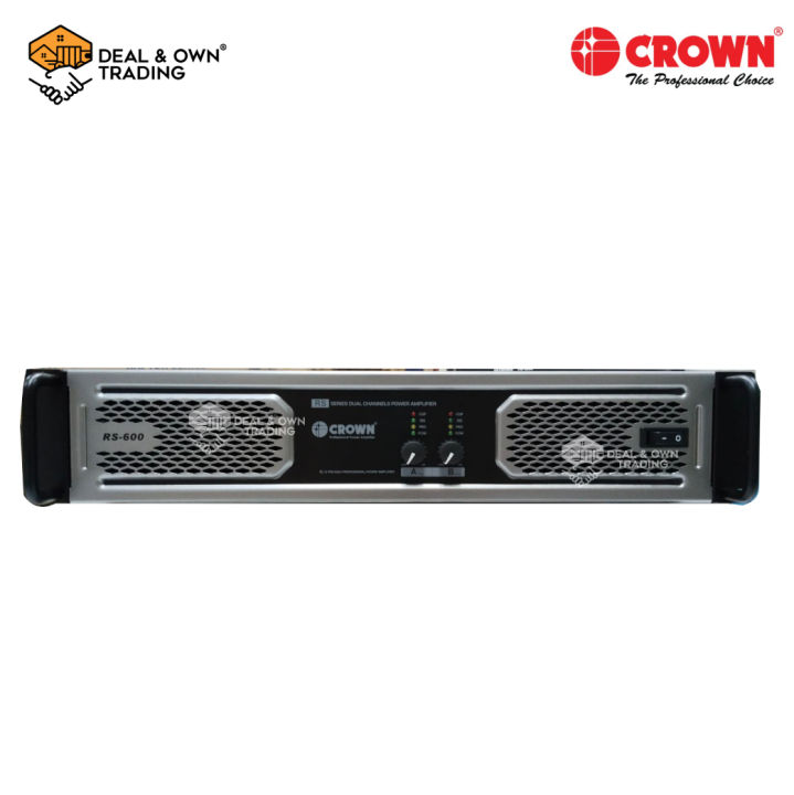 Original Crown Raptor Series RS-600 Power Amplifier 600 Watts RMS x2 ...