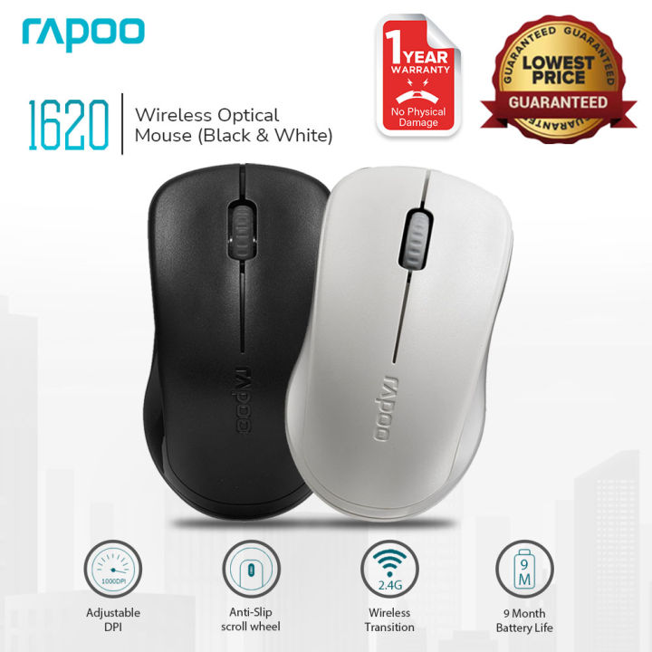 Rapoo 1620 2.4G 10m Wireless Mouse Working Range DPI 1000 Wireless ...