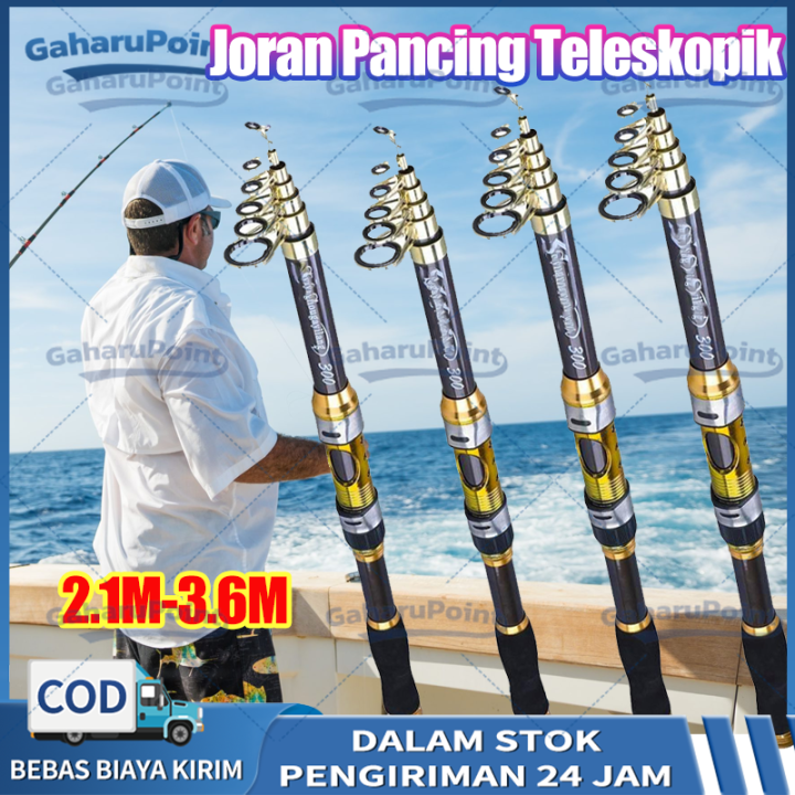 COD Joran Pancing Teleskopik/Joran Pancing Serat Karbon 2.1M-3.6M/Joran Pancing Ikan Laut Bahan ...