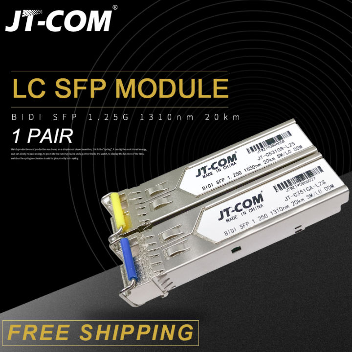 JT-COM 1.25G SFP Module Single Mode Single Fiber 1g LC Optical ...