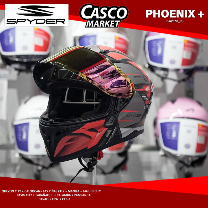 SPYDER PHOENIX+ STRADA FULL FACE SINGLE VISOR MOTORCYCLE HELMET | Lazada PH