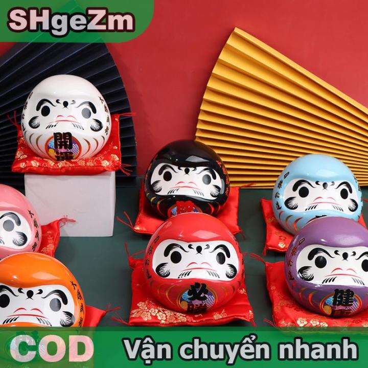 SHgeZm Nhật bản gốm Daruma Búp Bê May mắn quyến rũ may mắn trang trí ...
