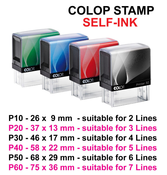 COLOP Self-Inking Stamp Pre-ink Rubber Stamp | Lazada