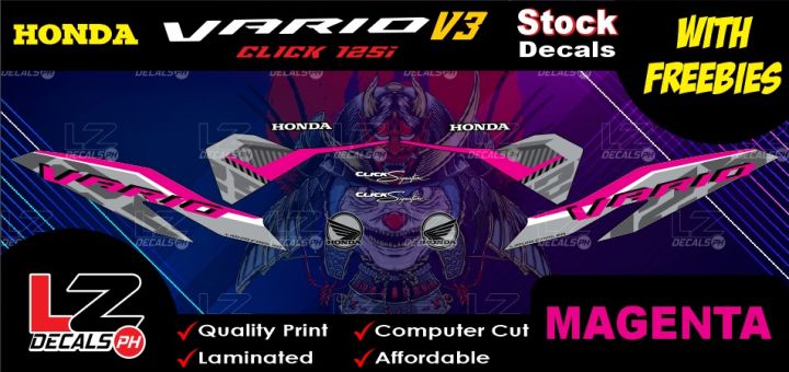 Honda Vario V3 (Click 125i V3) Stock Decals / Stickers with freebies ...