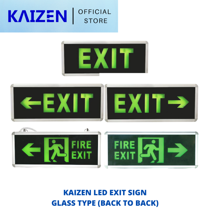 Glass Exit Signs