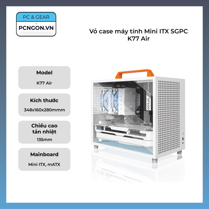[PCNGON] Vỏ case máy tính Mini ITX SGPC K77 Air | Lazada.vn