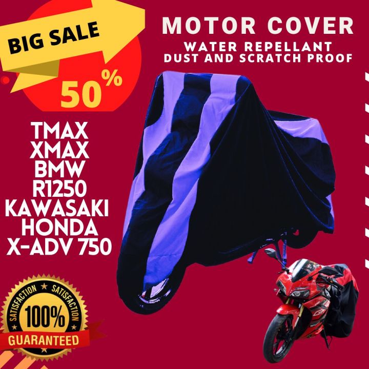SIGNATURE MOTORCYCLE COVER TMAX XMAX XADV 750 BMW R1250 BIG BIKE WITH ...
