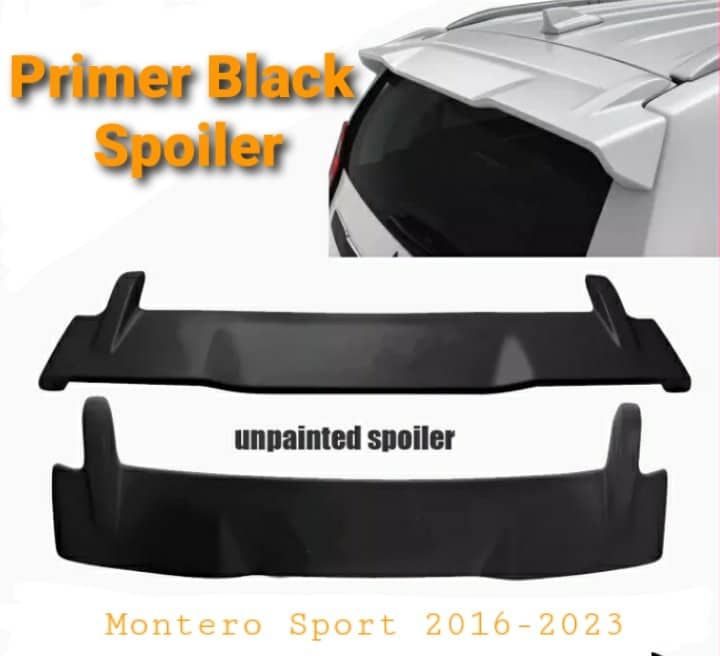 Mitsubishi Montero 2016-2025 Primer Black Finish Rear Spoiler Unpainted ...