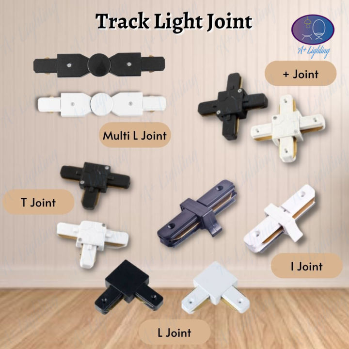 RAIL TRACK JOINT CONNECTOR TRACK EXTENSION ROD BLACK / WHITE TRACK ...