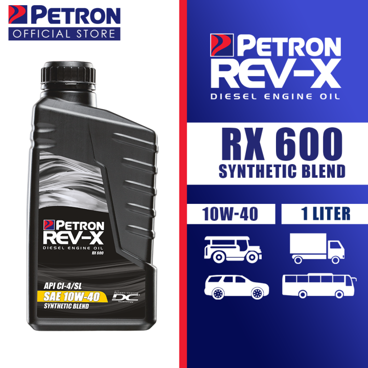 PETRON REV-X RX600 SYNTHETIC BLEND DIESEL ENGINE OIL SAE 10W-40 (1 ...