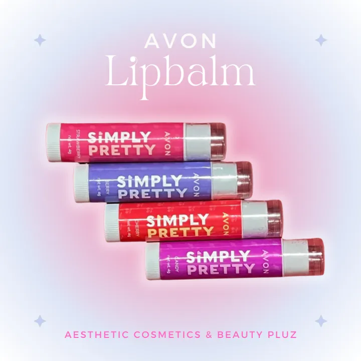 Avon SIMPLY PRETTY Moisturizing Soothies LIPBALM CANDY STRAWBERRY BERRY CHERRY( 4G ) - Aesthetic ...