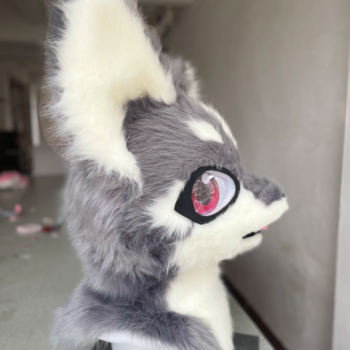 Spot drop Japanese animal fursuit headgear to map custom half full ...