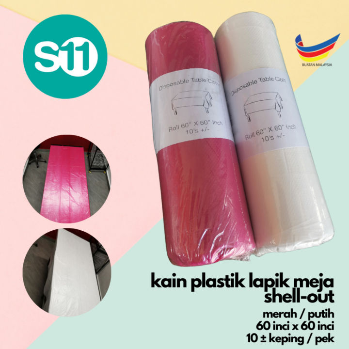 Plastic Sheet 60 x 60 | 70 x 70 inch for shellout / disposable table ...
