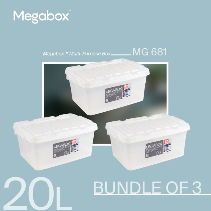 Megabox MG 681 20L Storage Box (Bundle of 3) | Lazada PH