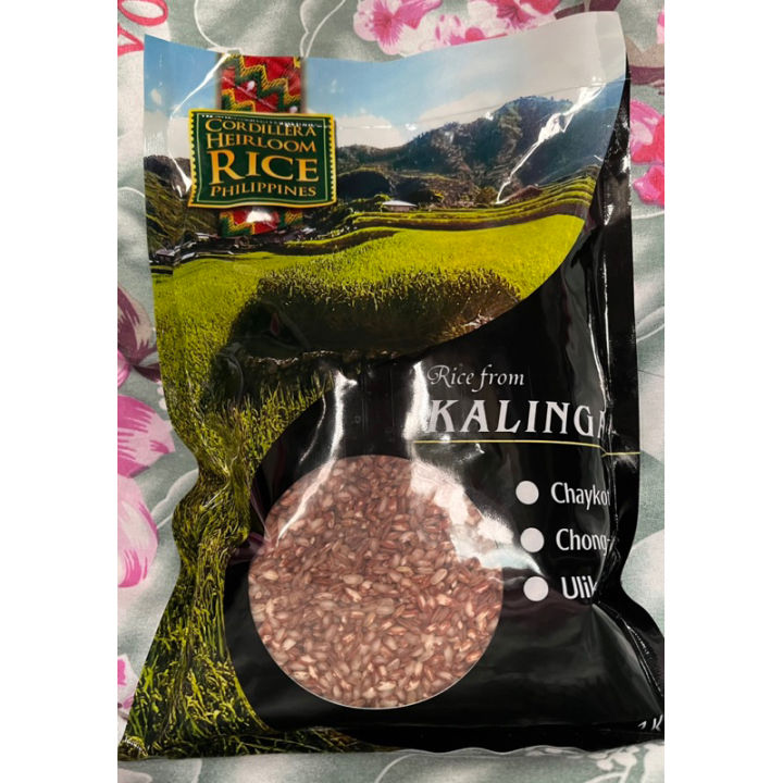 Premium Kalinga Rice (Organic Heirloom Rice) 1Kg Chong-Ak brown rice ...