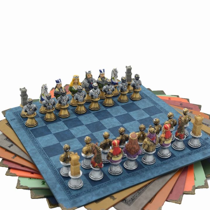 Medieval Warrior Character Themed Chess Board Game Collection Luxury 9 ...