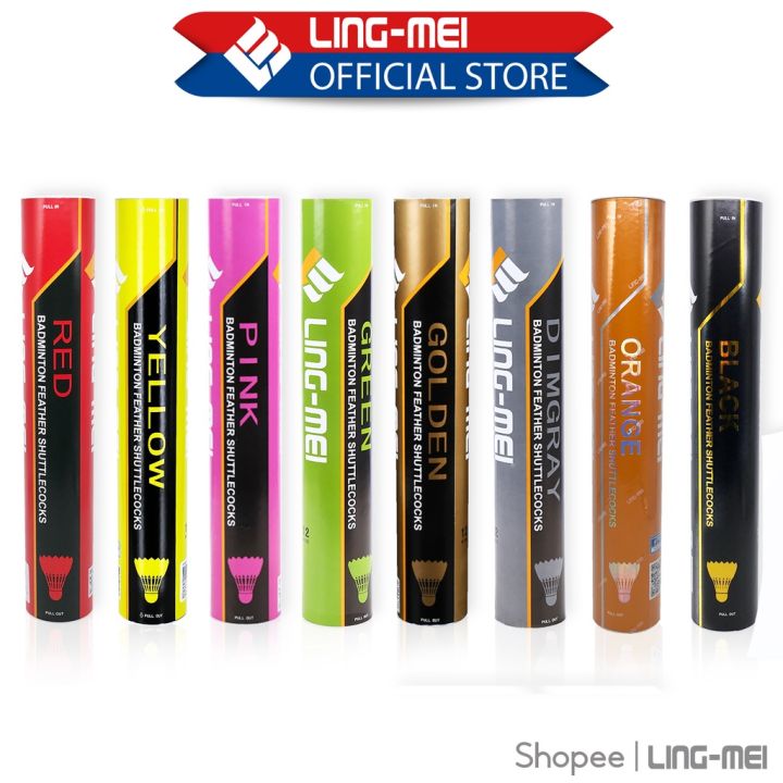 Ling-Mei Shuttlecock Badminton Black/ Dimgray/ Golden/ Green/ Pink ...