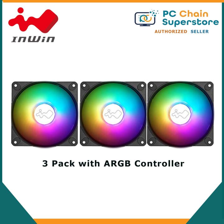 Inwin Luna AL120 3-Pack High Performance ARGB Case Cooling Fan with ...