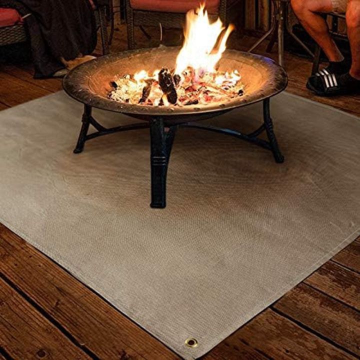 Fire Pit Mat Fireproof Blanket 39 X 39In for Under Fire Pit for Outside ...