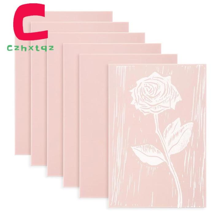 Linoleum Blocks 6PCS 4"X6"Rubber Linocut Block Printing Kit forStamp ...