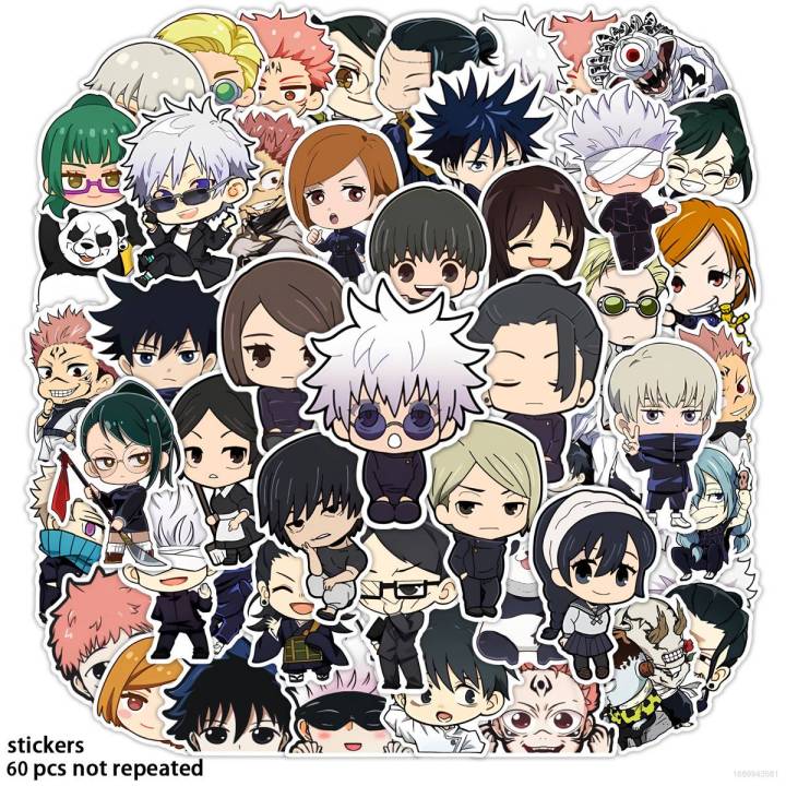 Jujutsu Kaisen Anime Sticker Waterproof DIY Mixed Decals Doodle Cartoon ...