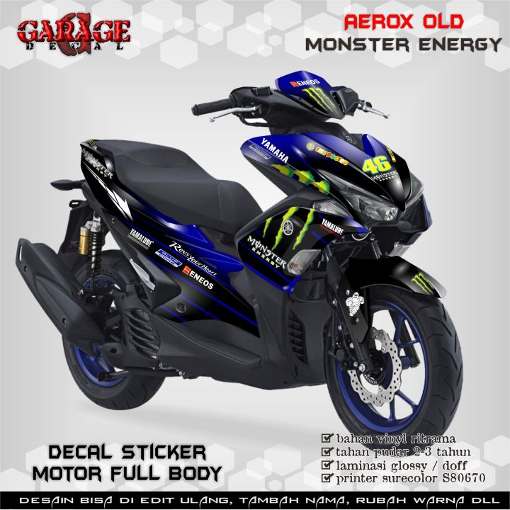 Decal Aerox 155 Old Full Body Sticker Aerox 155 Old Full Bodyy Monster ...